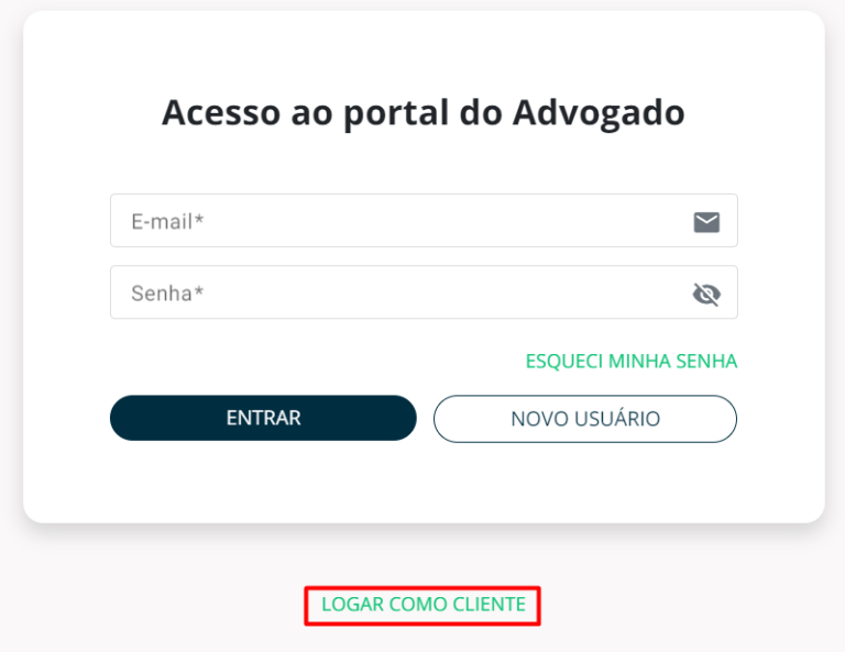 Primeiro acesso ao portal do cliente